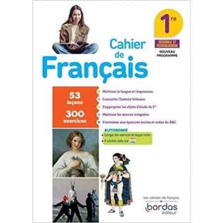 Cahier de Français 1re PR 2020
